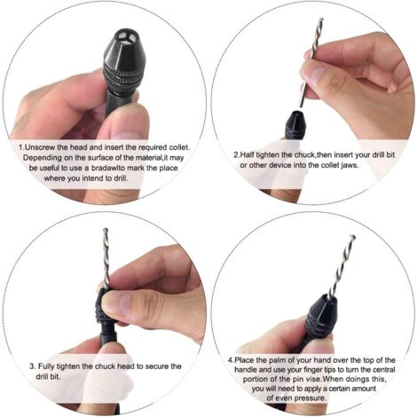 25-teiliges Handbohrer-Set, 25 Mini-Spiralbohrer (0,6–3 mm) mit 1 Griff ...