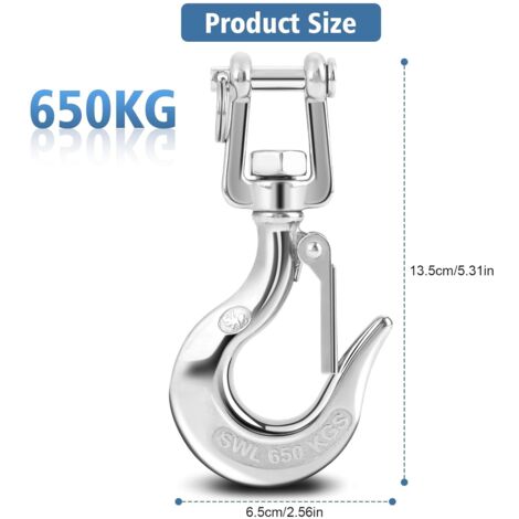 Ösenhebehaken, Hebehaken, 304 Edelstahlwirbel Ösenhebehaken mit Riegel ...