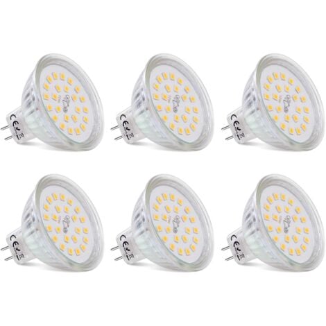 MR16 LED-Spot-Leuchtmittel, GU5.3-Sockel, warmweiß 2700 K, 3,8 W, entspricht 40 W Halogen, LED ...