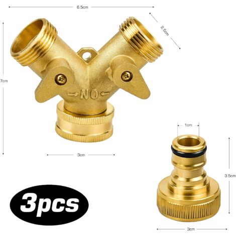 Y-Stecker 2-Wege-Y-Verteiler mit 3/4-Zoll-Messing-Schnellanschluss für den Anschluss von ...