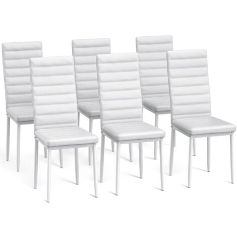 Bealife Set di 6 Sedie da Pranzo Moderne con Rivestimento in Pelle PU, Struttura Metallo e ...