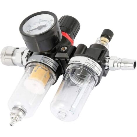 Regulador de filtro de aire comprimido de 1/4 de pulgada, separador de agua y aceite, reductor ...