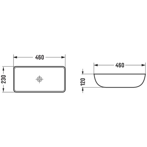 Mexen Klara Aufsatzwaschbecken 46 x 23 cm, Weiß - 21564600