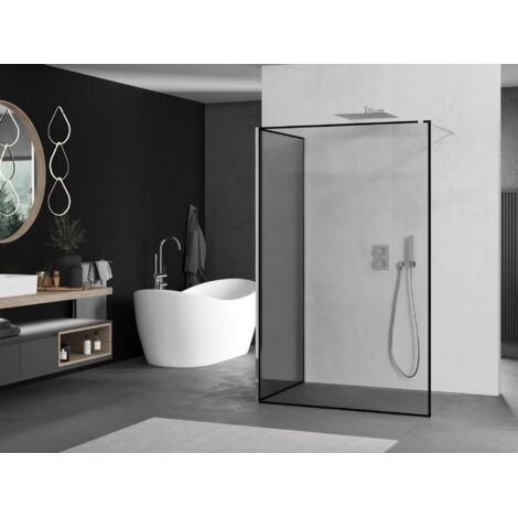 Mexen Kioto Walk-in-Dusche 120 x 90 cm, schwarzes Muster, Chrom - 800 ...