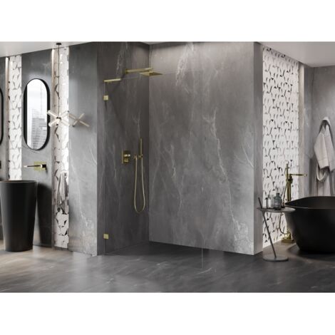Mexen Lunar L Duschwand Walk-in links 50 x 200 cm, transparent 8 mm ...