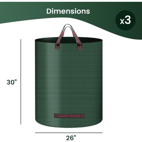 Sacchi per la spazzatura verdi, sacchi per rifiuti da giardino, 2 ...