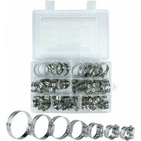 Fascette stringitubo in acciaio inox, 60 fascette stringitubo in ...