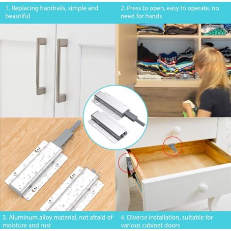 Chiusure a pressione per mobili, chiusure a sfioramento, ferramenta per ...