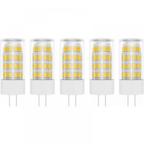 5 lampadine LED G4 da 5 W, 51 SMD 2835 LED, luce bianca calda 4500 K ...