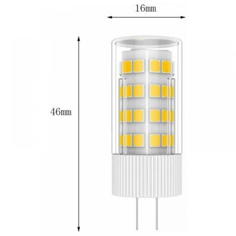 5 lampadine LED G4 da 5 W, 51 SMD 2835 LED, luce bianca calda 4500 K, equivalenti a lampade ...
