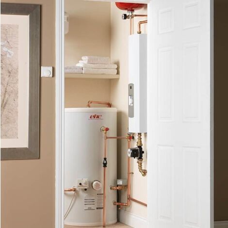 12kW Slimjim Electric Flow Boiler & 210L Indirect Cylinder