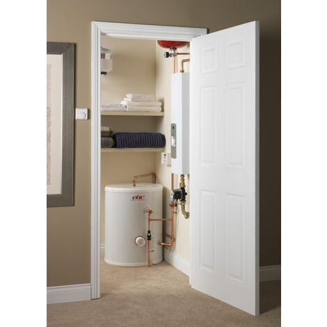 10kW Slimjim Electric Flow Boiler & 120L Direct Cylinder