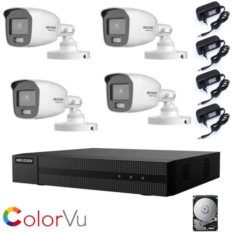 KIT 4 CAMERAS FULL COLOUR HIKVISION 2 MP AHD HD 1 TB