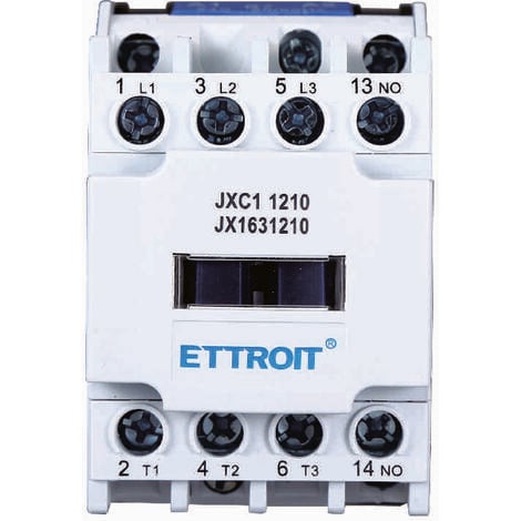 Contacteur AC 24V 50/60Hz Bobine 3P 3 pôles Normalement ouvert Ie 12A Ue 380V