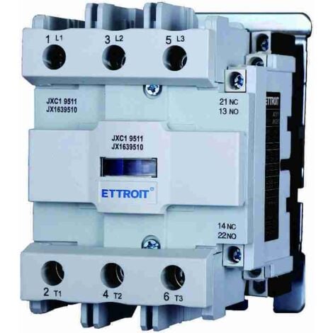 Contacteur AC 24V 50/60Hz Bobine 3P 3 pôles Normalement ouvert Ie 95A Ue 380V