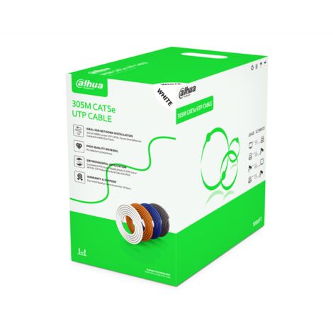 HANK COIL LAN CAT 5E CABLE ETHERNET DE RED 305 METROS CÁMARAS DAHUA