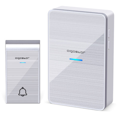 TIMBRE DIGITAL INALÁMBRICO A PILAS IP44 PUERTA DE CASA OFICINA 150M ...