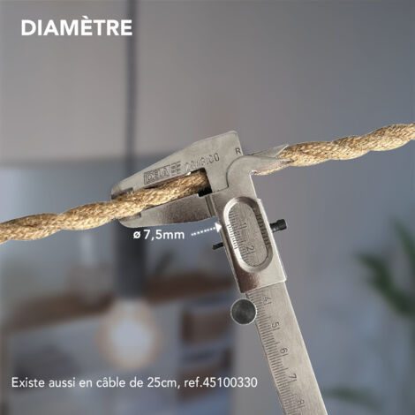 Câble électrique torsadé corde, long. 3m, diam. 9mm - Tibelec