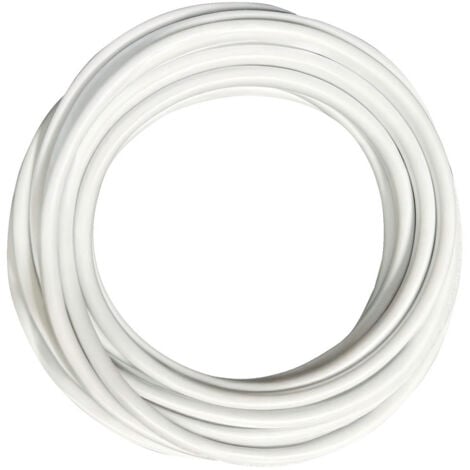 Câble électrique plat blanc, long. 3m, H03VVH2-F, 2x0.75mm2 - Tibelec