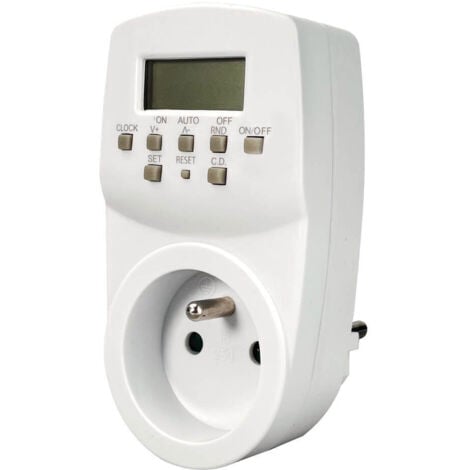 Programmateur Journalier et Hebdomadaire, digital, 20 programmes, 3680W - Tibelec