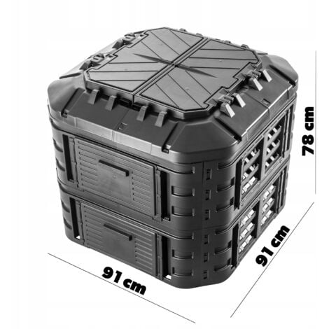 KADAX Composteur de Jardin 600L, Grand Bac à Compost pour Une Gestion ...