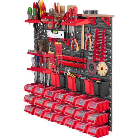 KADAX Planche à Outils Atelier Mur 78x78cm 50 pièces Atelier Pour Garage