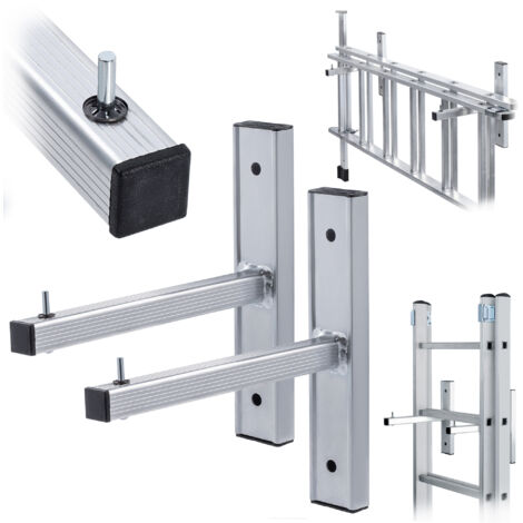 Kadax – Support d'échelle mural en aluminium – Lot de 2 – Capacité 80 ...