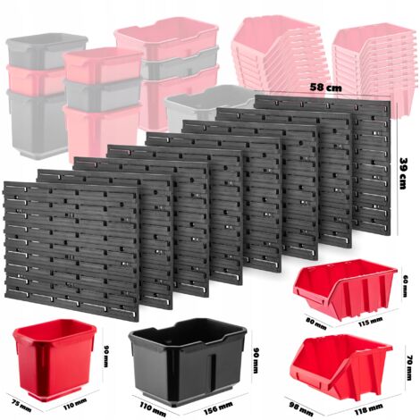 KADAX Planche à outils 232x78cm Atelier Mur Outil Garage 122 pièces