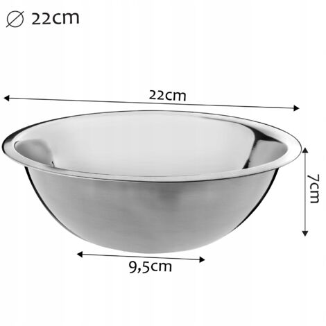 KADAX Saladier inox pour salades, 22 cm