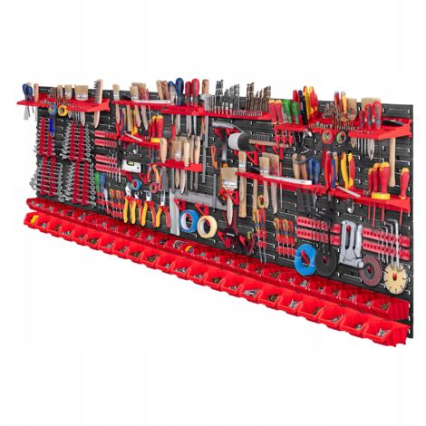 KADAX Planche à Outils 232x78cm Atelier Mur Outil Garage 140 pièces