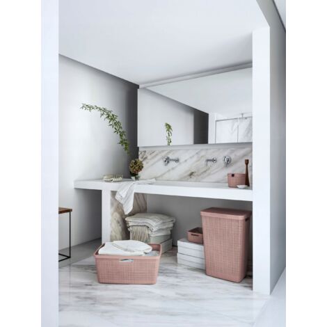 CURVER Jute Panier A Linge Rose Dawn 58L 43X34Xh58,2Cm