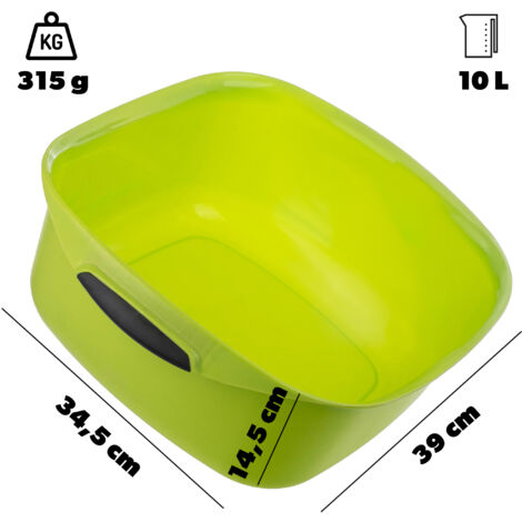CURVER Bassine carrée 10L Urban, Vert, basins, 38,2x34,4x14,5 cm