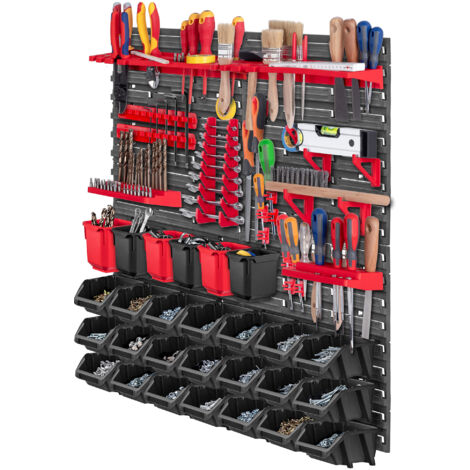 KADAX Planche à Outils Atelier Mur 78x78cm 51pcs Boîtes de Garage Outils