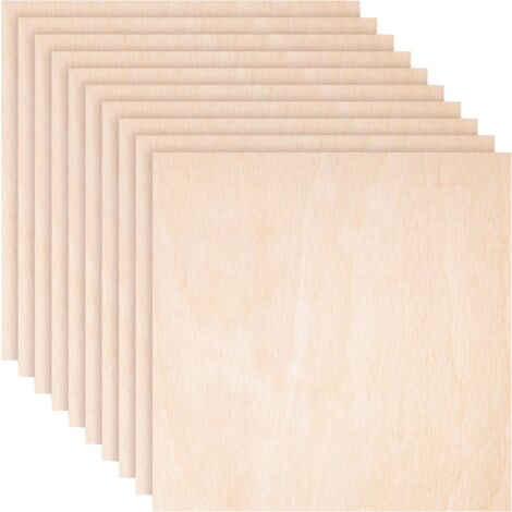10 Planches Contreplaqué 3mm Carré 400x400mm pour Découpe Laser