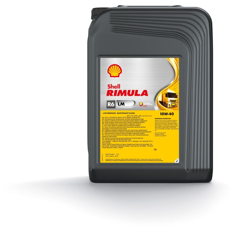 MOTORÖL RIMULA R6 LM 10W40 20L - SHELL - 4776
