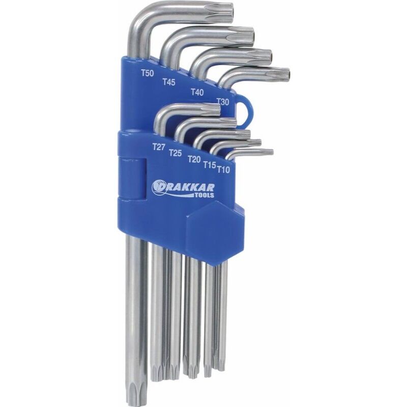 Torx®-Winkelschlüsselsatz mit langer Bohrung von TT10 bis TT50 - 9 ...