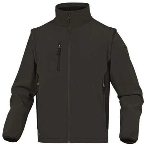 VESTE DE TRAVAIL SOFTSHELL NOIRE MANCHES AMOVIBLES - DELTA PLUS - MYSE2GN 54/56 (XL)