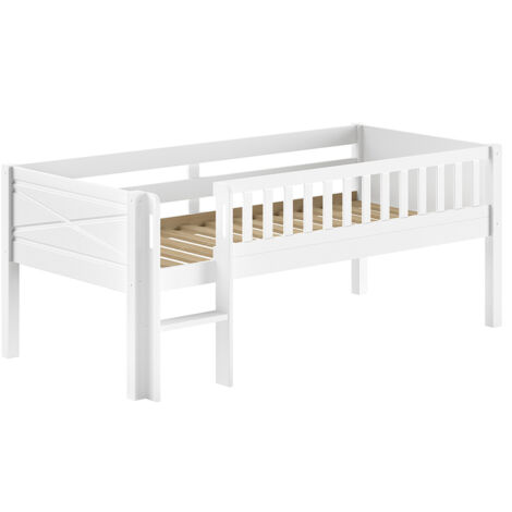 Vipack Scott 90x200 letto a mezza altezza con rete a doghe Bianco