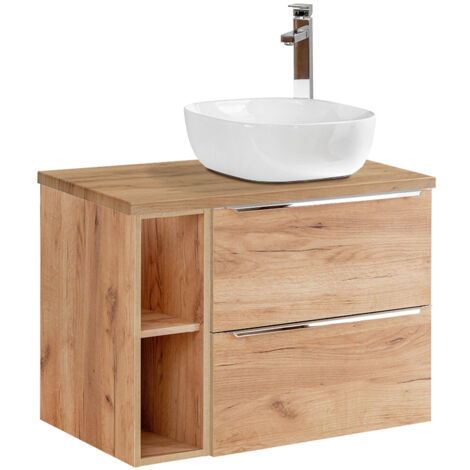 Set di mobili da bagno con lavabo April marrone 80cm