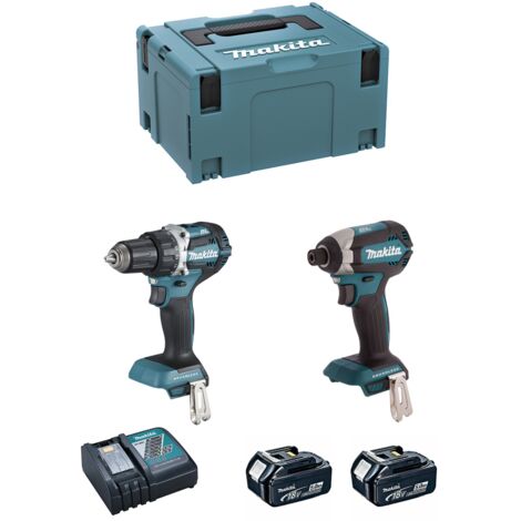 MAKITA Kit DLX2189TJ (DDF484 + DTD153 + 2 x 5,0 Ah + DC18RC + MAKPAC 3)