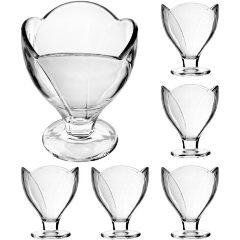 KADAX Set 6 Coppe Dessert con Gambo, Coppe Gelato, Coppe Gelato, Coppe ...