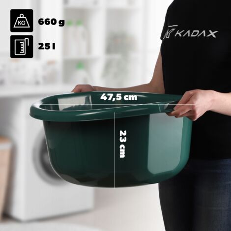 KADAX Lavabo de plástico para lavar a mano ropa y platos, con forma ...