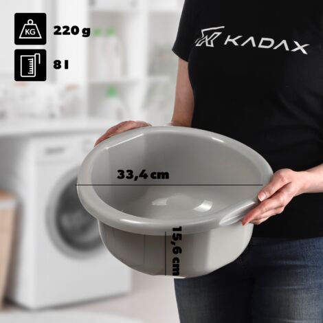 KADAX Lavabo de Plástico para Lavar Ropa y Vajilla a Mano, Forma ...