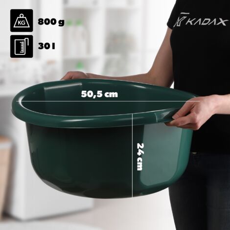 KADAX Lavabo de plástico para lavar a mano ropa y platos, con forma ...