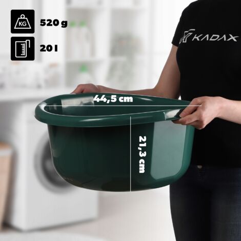 KADAX Lavabo de plástico para lavar a mano ropa y platos, con forma ...