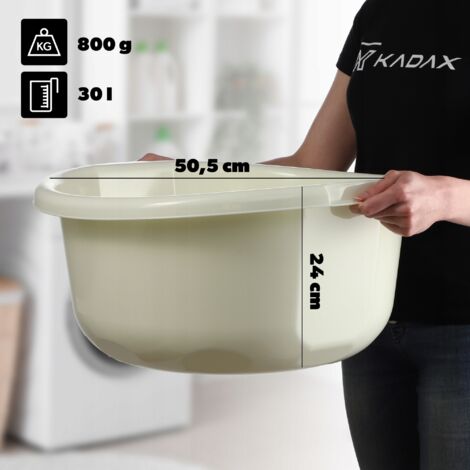 KADAX Lavabo de Plástico para Lavar Ropa y Vajilla a Mano, Forma ...