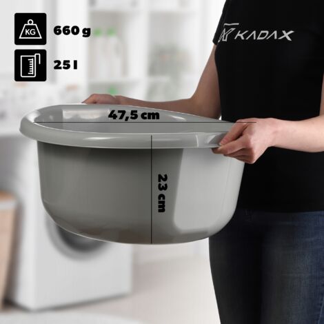 KADAX Lavabo de plástico para lavar a mano ropa y platos, con forma ...