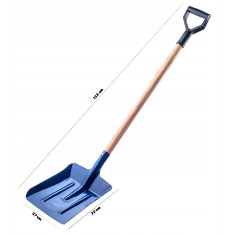 KADAX Pala fuerte para carbón, arena y cenizas, para horno fino, 122 cm
