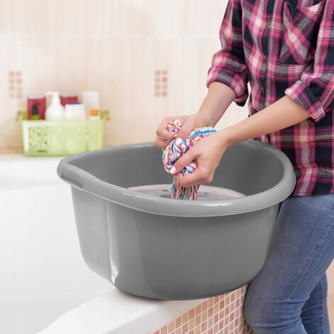 KADAX Lavabo de plástico para lavar a mano ropa y platos, con forma ...