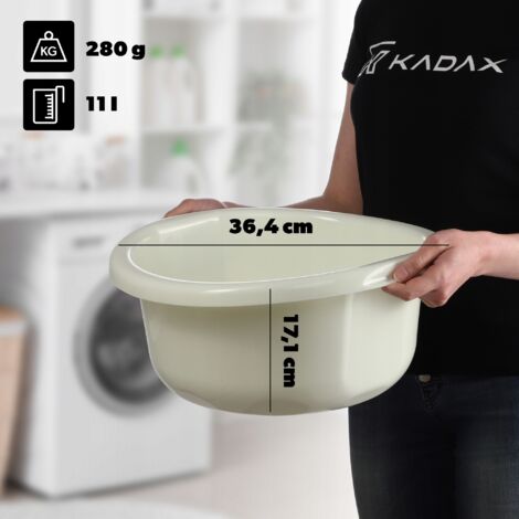 KADAX Lavabo de Plástico para Lavar Ropa y Vajilla a Mano, Forma ...